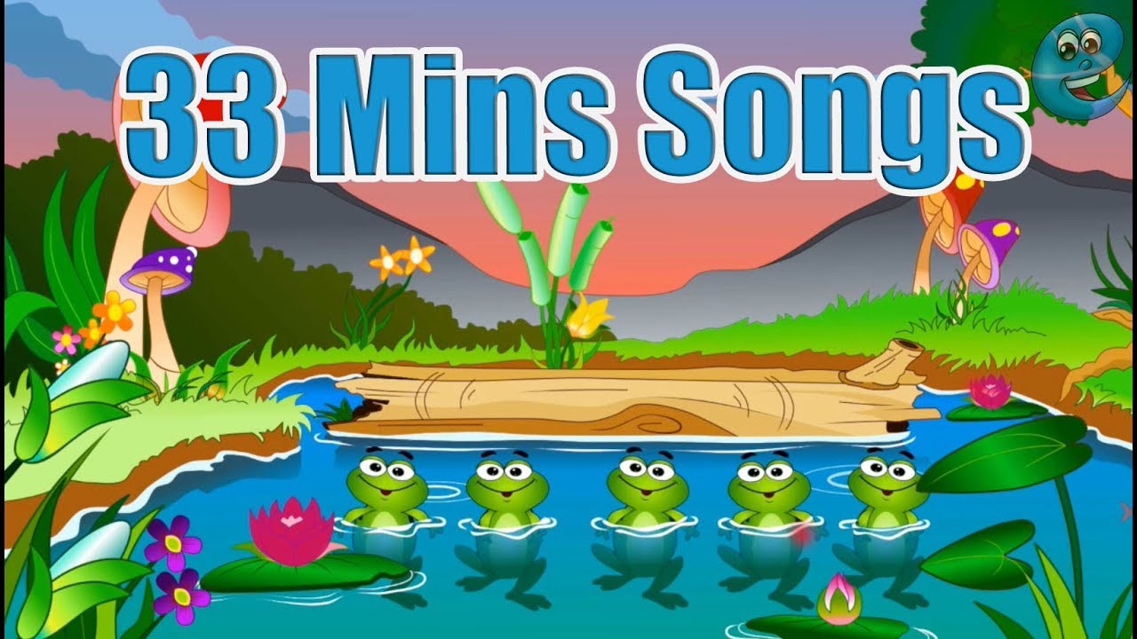 Five Frogs + Kids Popular | Nursery Rhymes by EFlashApps - YouTube