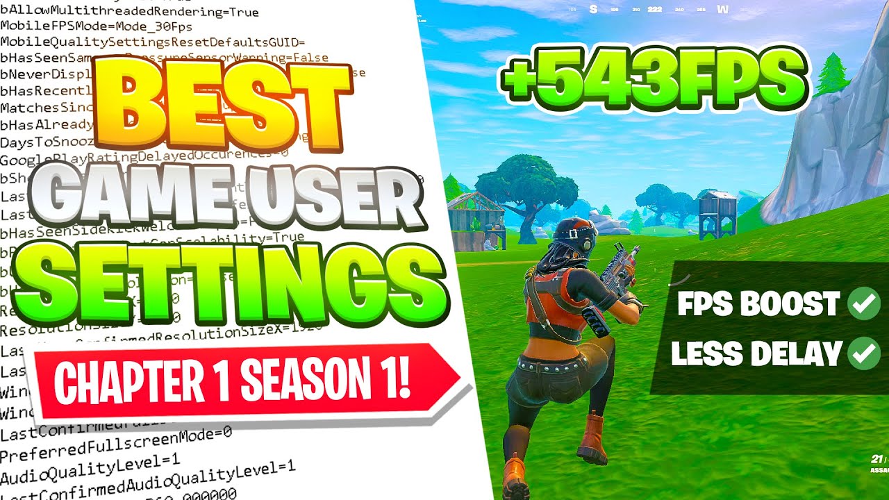 The BEST Game User Settings in Fortnite Chapter 1 Season 1! (FPS BOOST ...