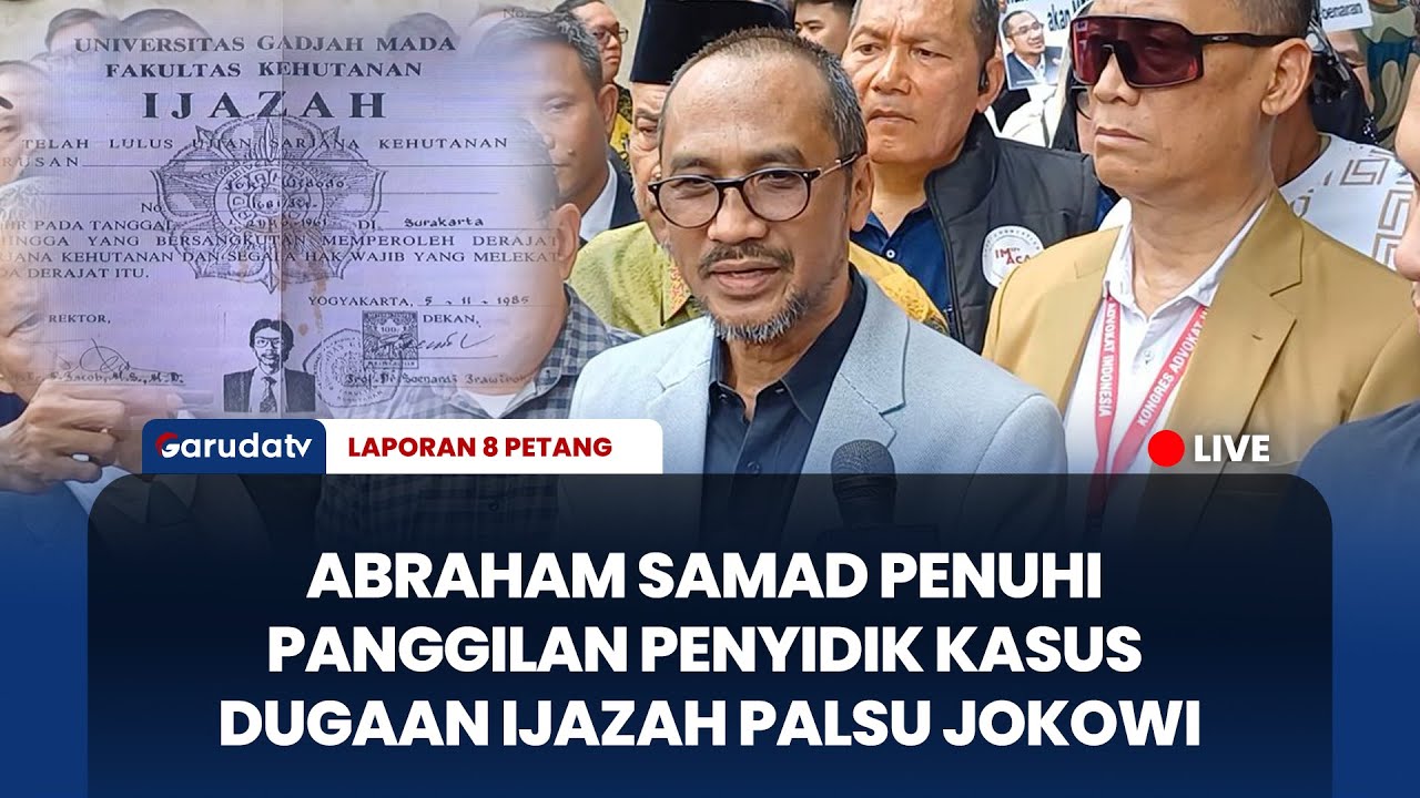 Abraham Samad Penuhi Panggilan Penyidik Kasus Dugaan Ijazah Palsu Jokowi l LAPORAN 8 PETANG ...