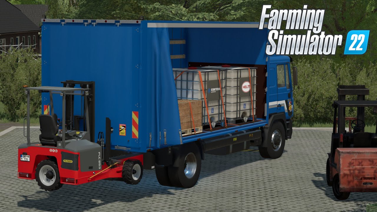 FS22 - MAN 19.322 with SLIDING CURTAIN and FORKLIFT - Truck Mod for ...