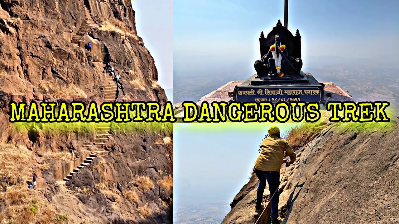 Maharashtra most dangerous trek 😱⛰️⚠️|| kalavanti Durg trek || #the ...