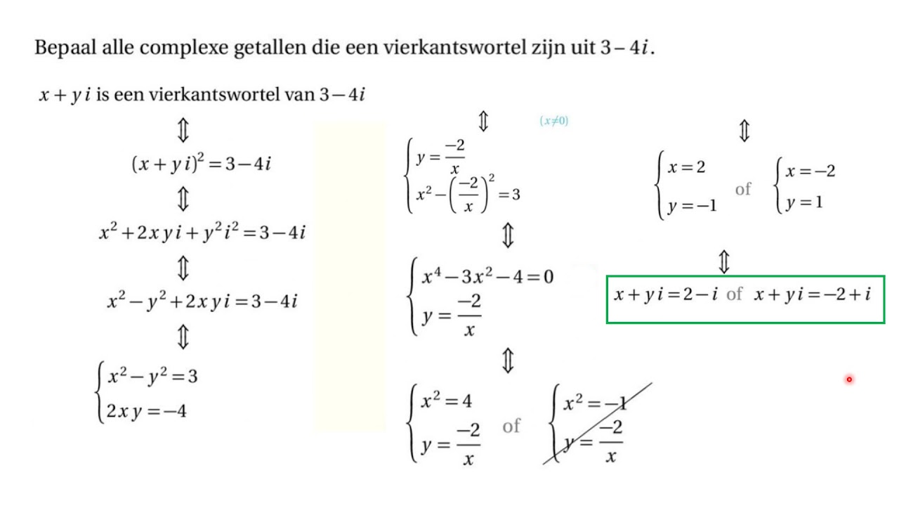Complexe getallen: vierkantswortels en vierkantsvergelijkingen - YouTube
