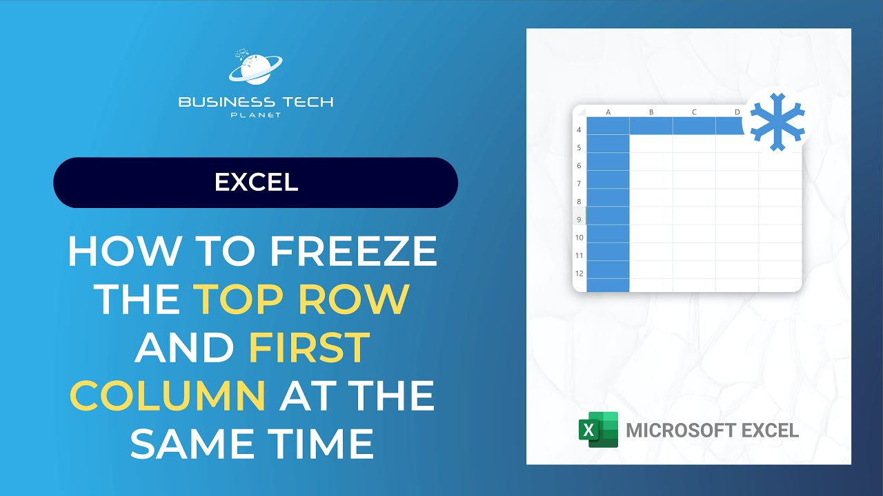 How To FREEZE The Top Row And First Column At The Same Time Excel How To FREEZE The Top Row And First Column At The Same Time Excel