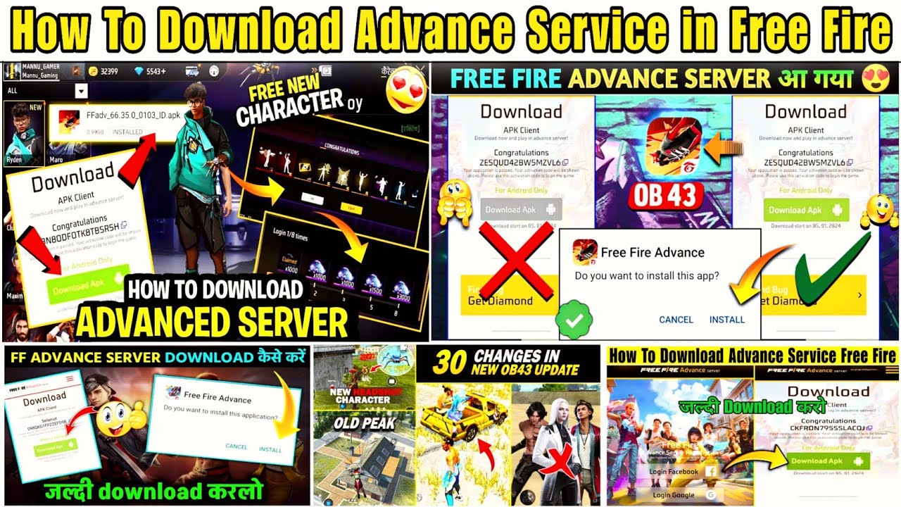 How To Download Advance Service in Free Fire 🤯🤩| Free Fire Advance ...