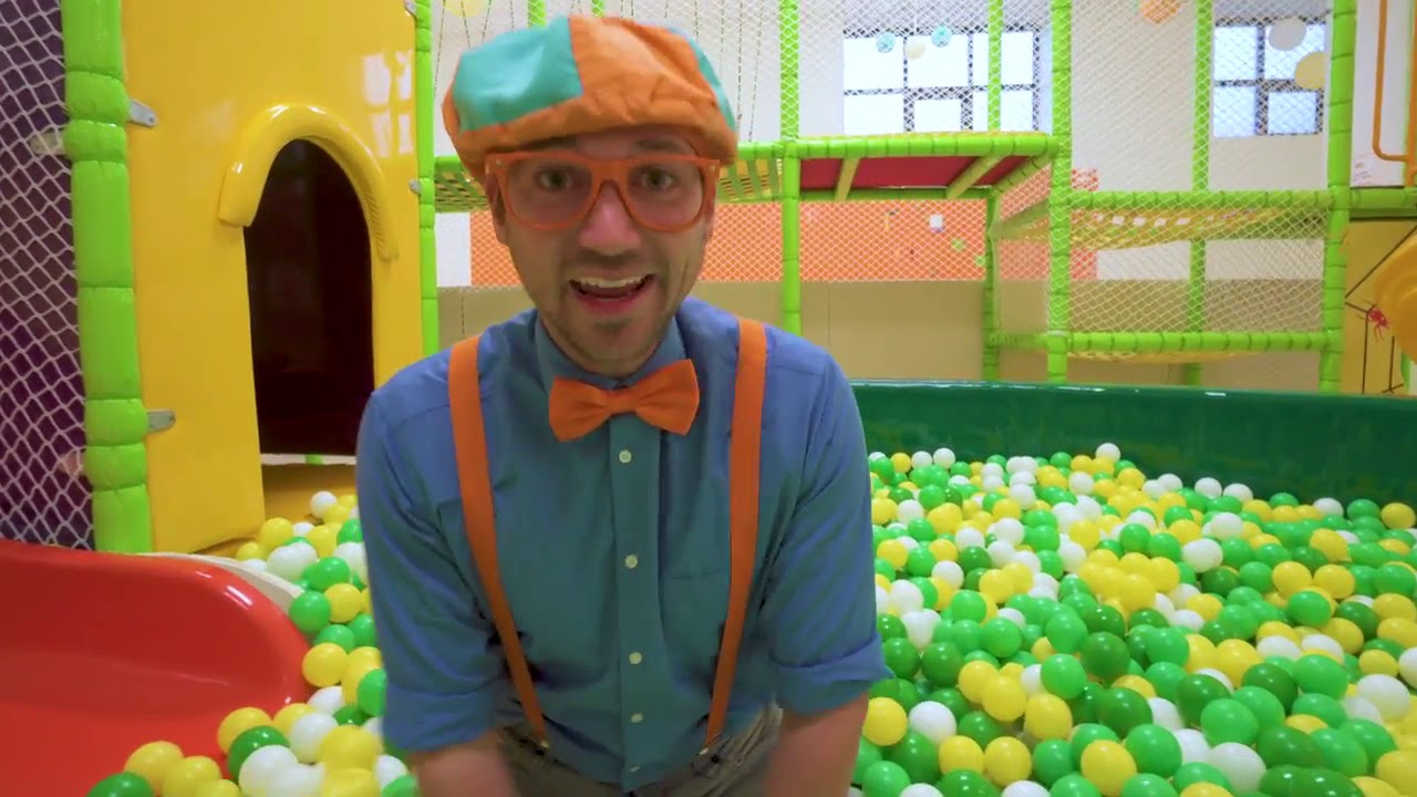 Blippi Learns at the Indoor Play Place Educational Videos for Toddlers ...