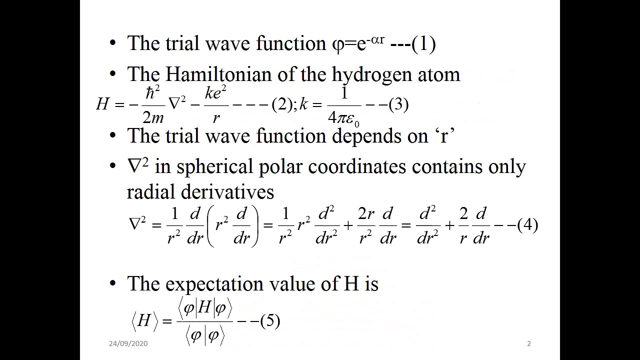Optimize The Trial Wavefunction And Evaluate The Ground State Energy Of