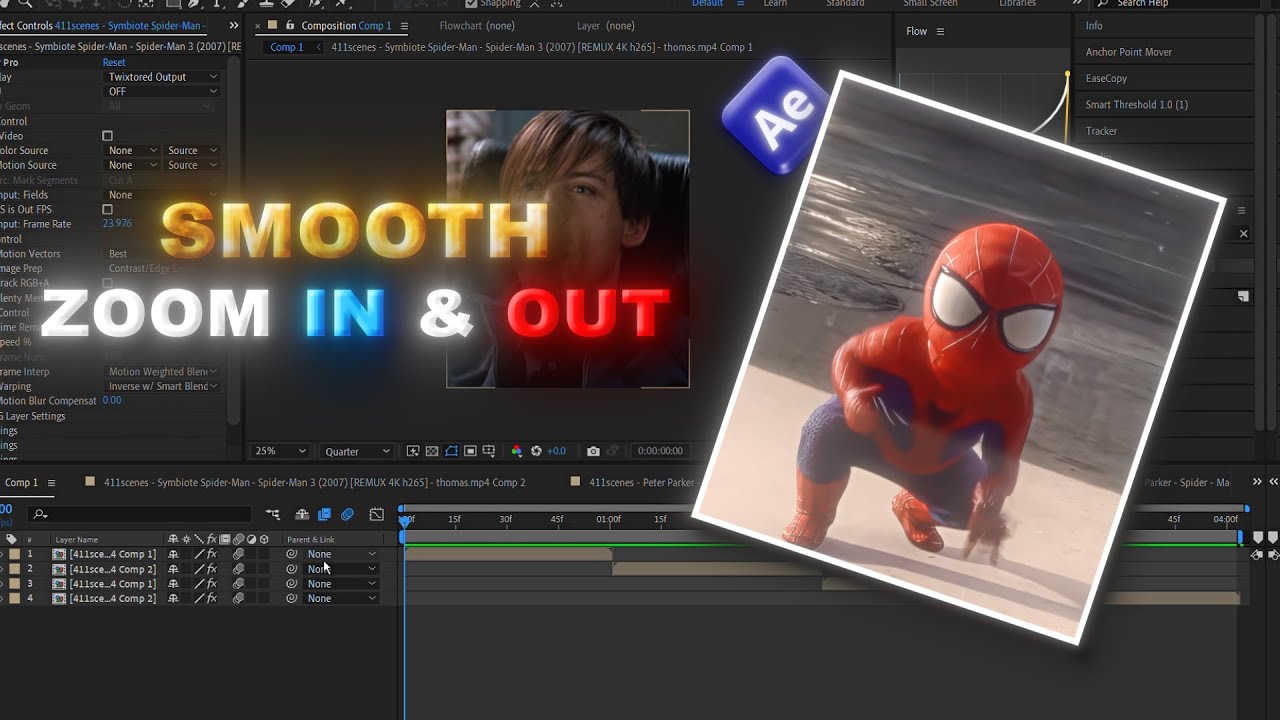 How to make Smooth Zoom in and out in After effect | After effect tutorial - YouTube