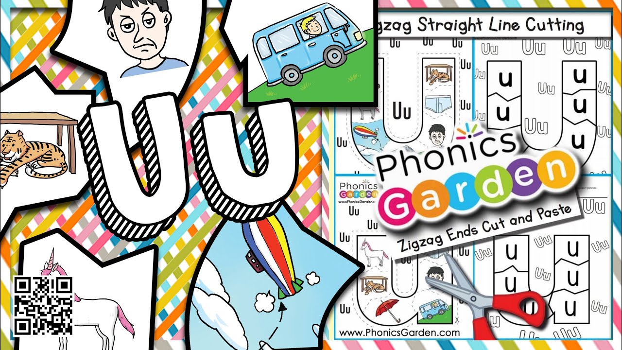 Uu | Alphabet Puzzle | Cut & Paste | Phonics Garden - YouTube