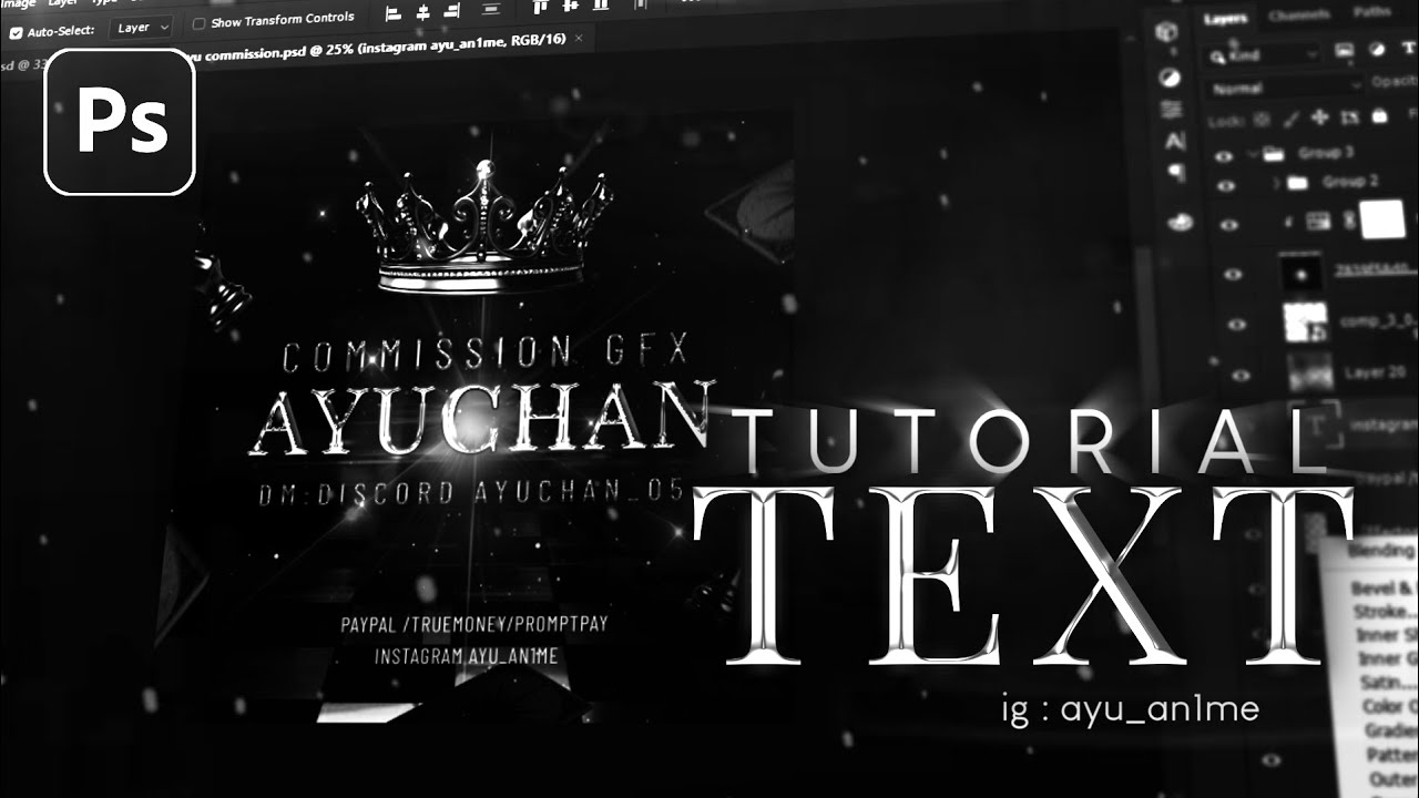 Tutorial Simple Text - Photoshop 2023 request - YouTube