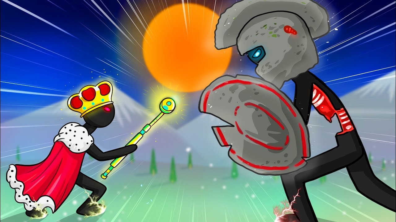 King & Golden Army VS Massive Stone Giant STICK WAR LEGACY! New ...
