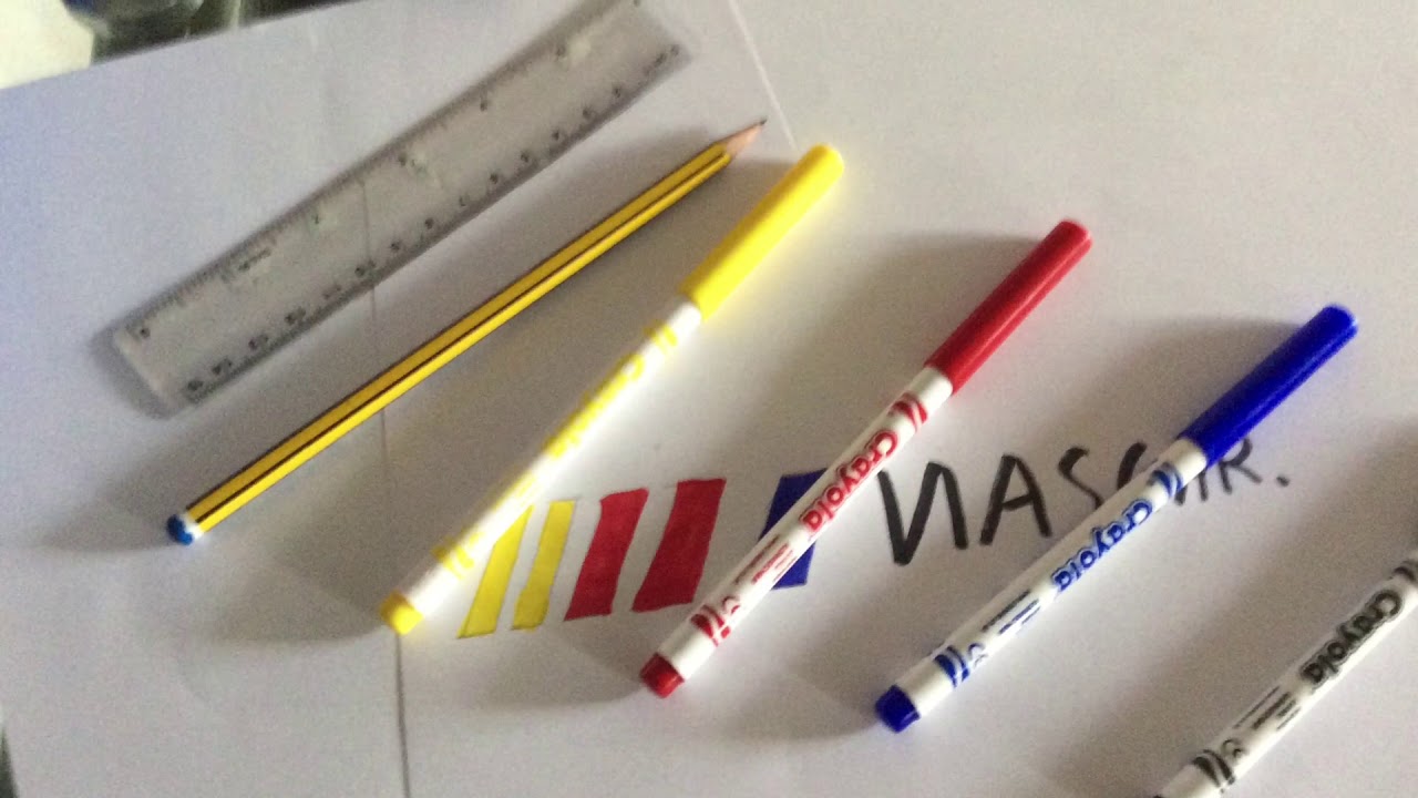 How To Draw The NASCAR Logo. - YouTube