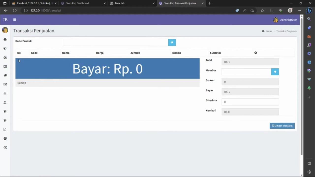 Aplikasi Point Of sale menggunakan Laravel - YouTube