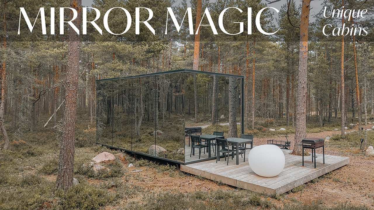 Step Inside a Mirror Cabin Tiny House - With a Mirror Sauna! - YouTube