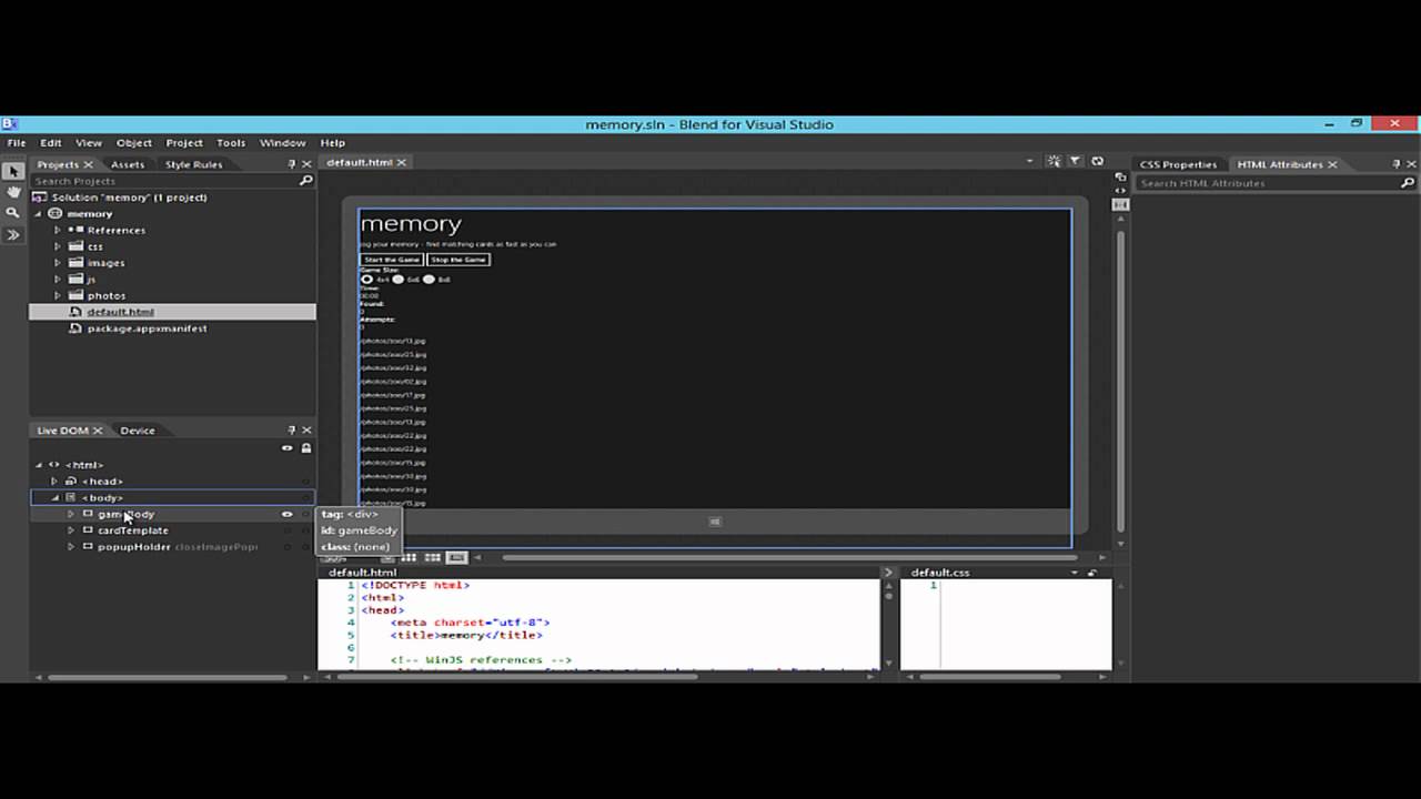Create Define Styles In Blend Using Html5css3 Youtube