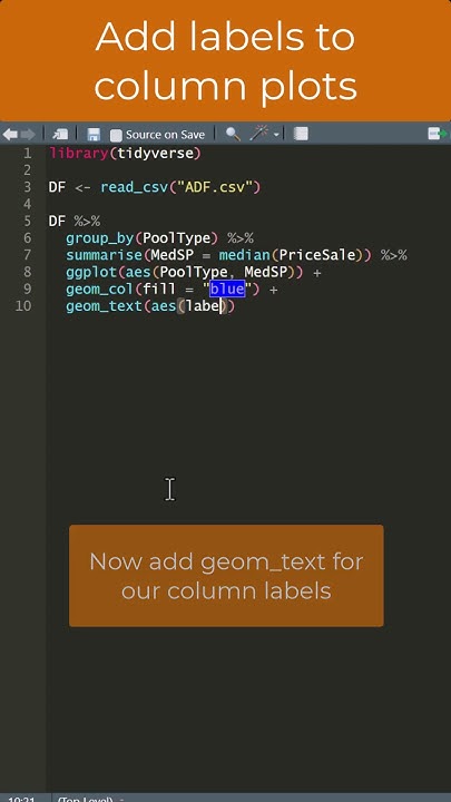 How to Add a Label ON Each Column in a Bar Plot | RStudio - YouTube