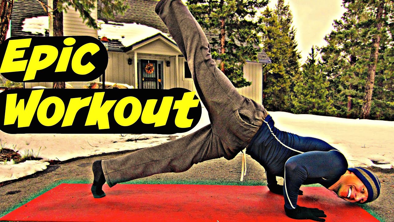 35 Min Epic Bodyweight Only Workout (part 1) | Cardio, Core, Power Yoga ...