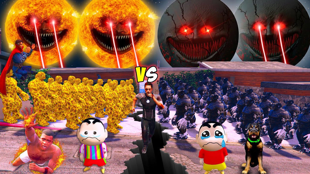 The Black Moon Gang Wakes up & Fights Evil Sun Gang in GTA 5 | Franklin ...