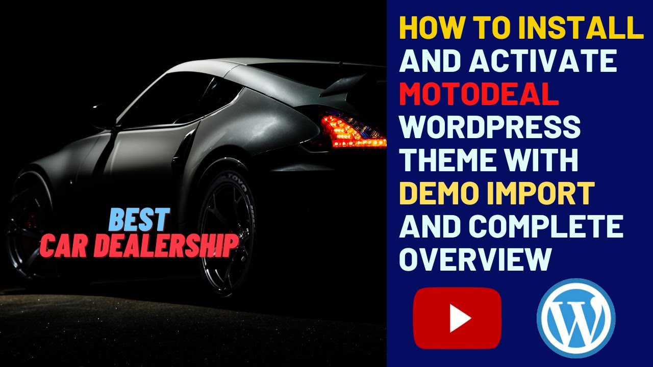 Best Car Dealership WordPress theme | How to install and activate ...