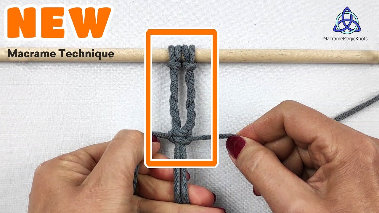 NEW Macrame TECHNIQUE for Square Knots - YouTube