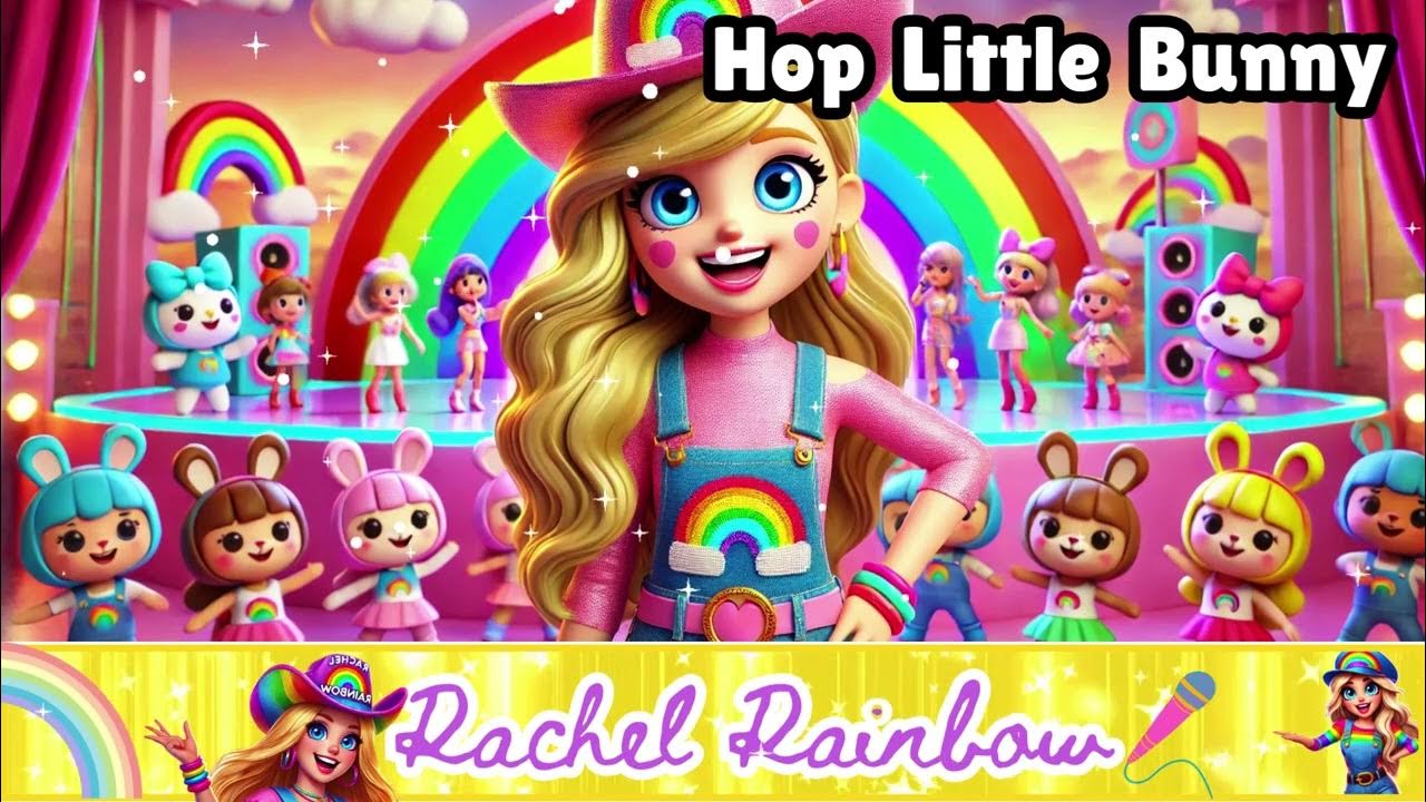 Hop Little Bunny 🐰| Ms Rachel Rainbow | Pop Songs for Littles | Nursery ...