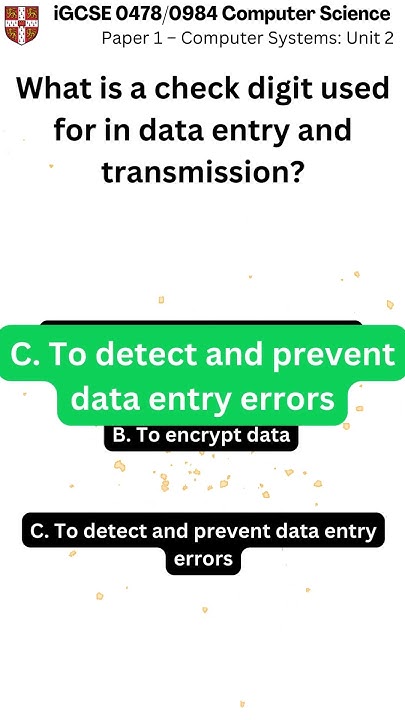 iGCSE Computer Science 0478 0984 Paper 1 Unit 2 q043 v1 - YouTube