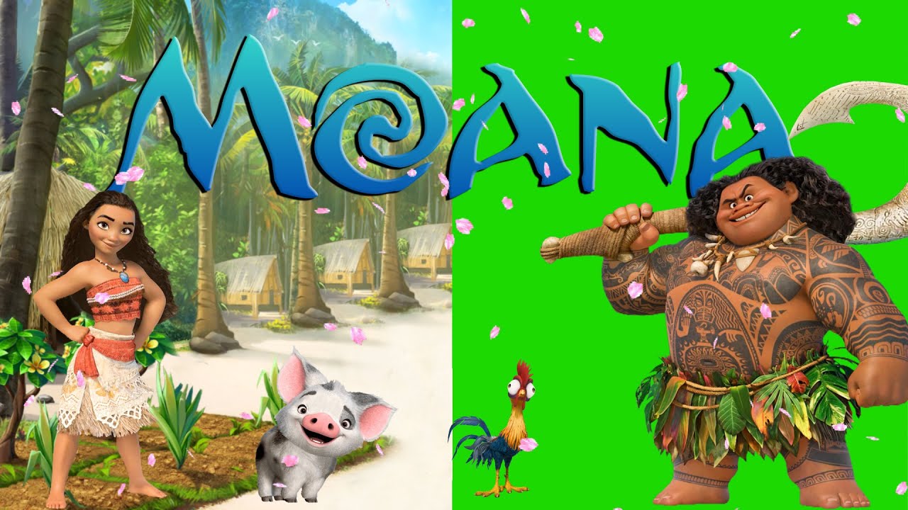 MOANA GREEN SCREEN / CHROMA KEY MOANA / MOANA EM FUNDO VERDE - YouTube