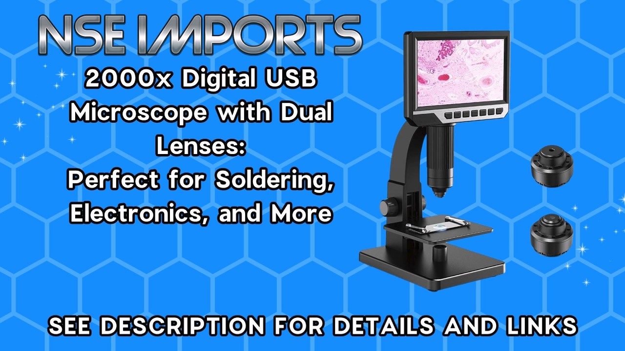 2000x Digital USB Microscope with Dual Lenses: Perfect for Soldering ...