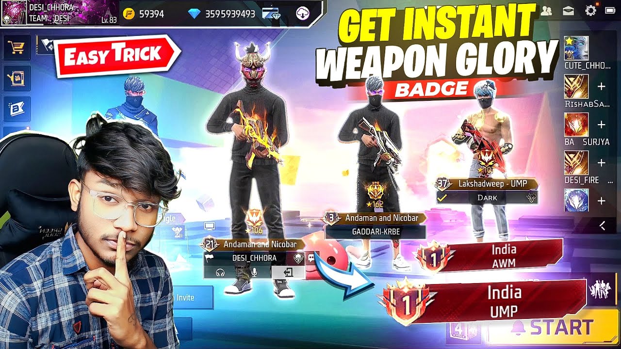 TRICK TO GET INSTANT WEAPON GLORY BADGE | EASY TRICK - YouTube