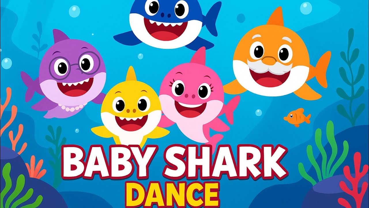Baby Shark Dance 🦈 | Fun Animated Rhymes for Kids | Baby Shark Family ...