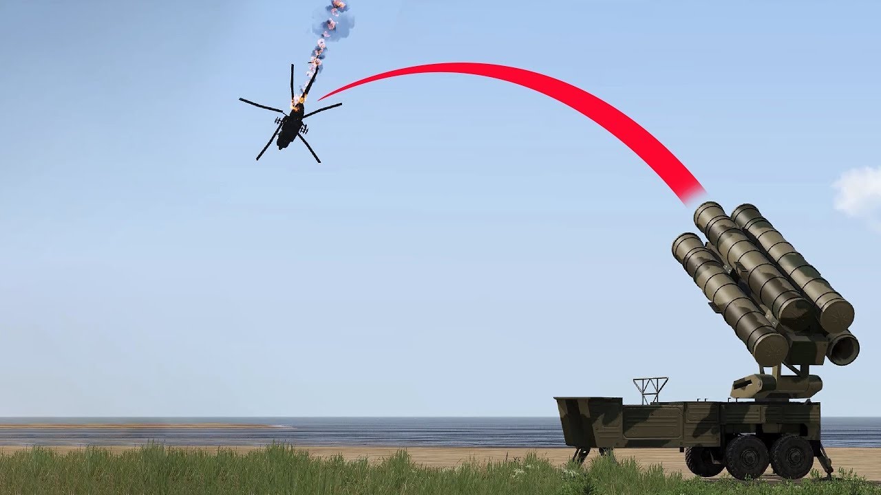 Russian HELICOPTER shot down by S-300 anti-air missile system in ...