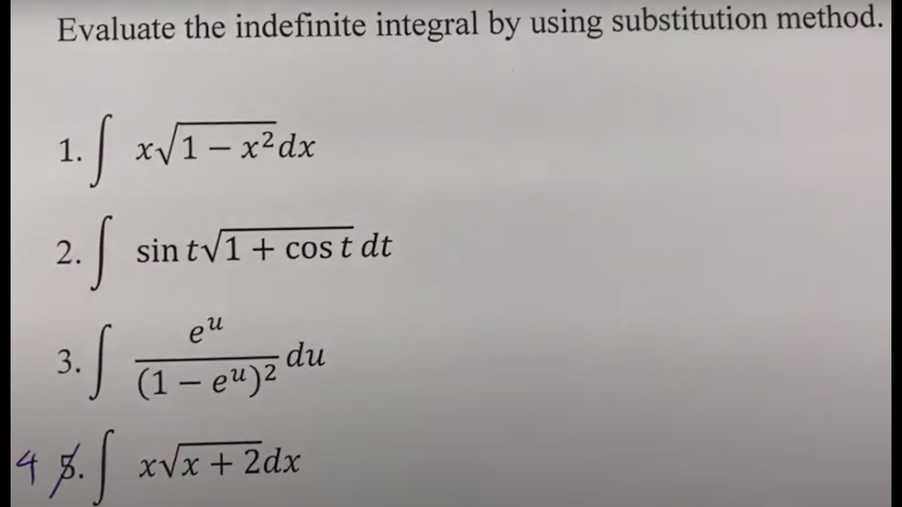 Integration by Substitution #1 - YouTube