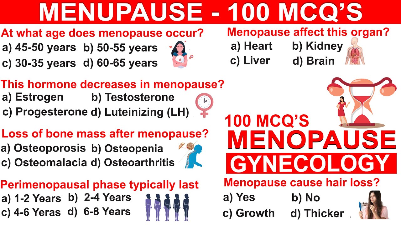 100 Menopause question and answers | Menopause Gynecology mcqs ...