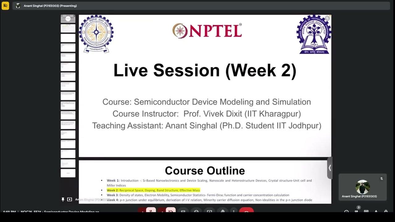 noc25 EE74 - Semiconductor Device Modeling and Simulation - NPTEL - Week 2 - YouTube