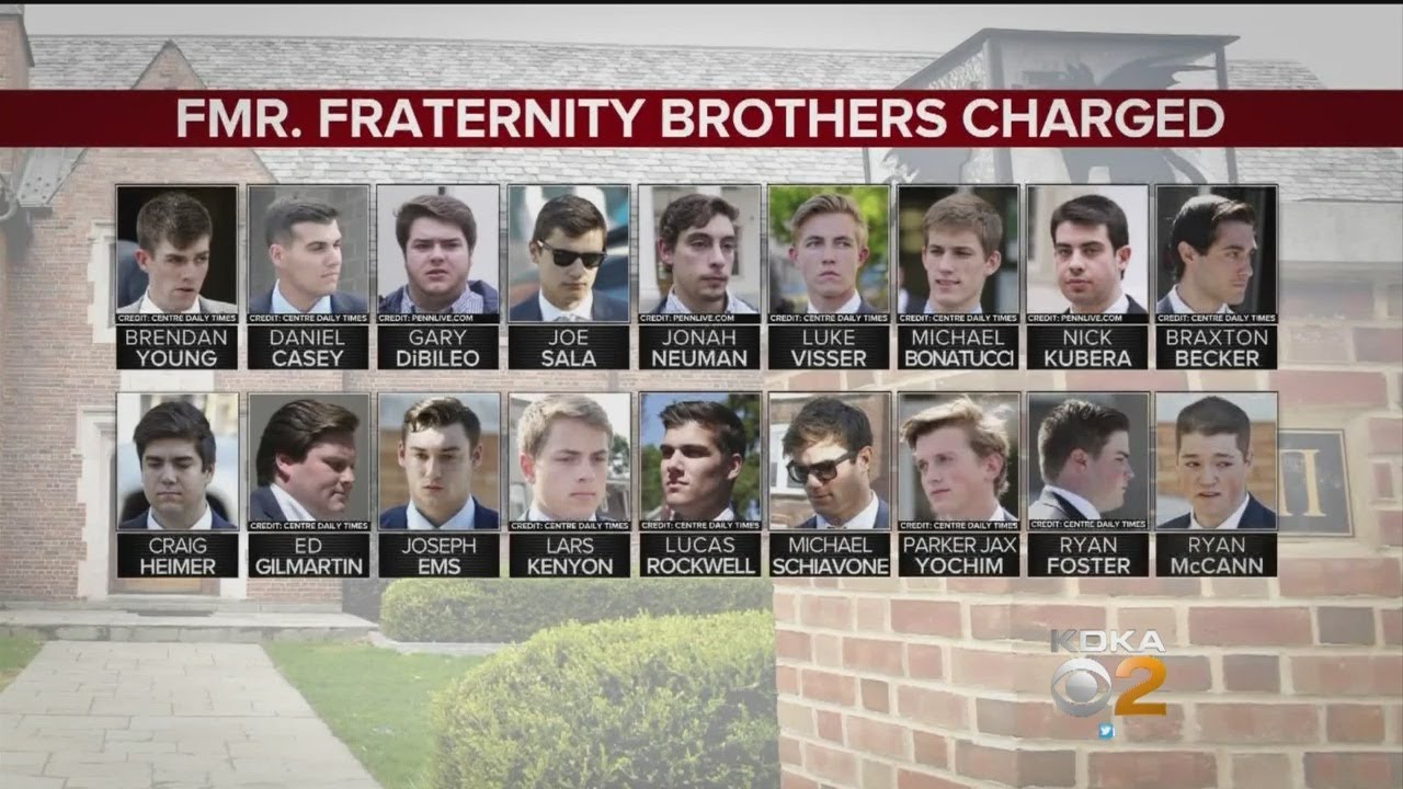 PSU Frat Brothers Charged In Death Return To Court - YouTube