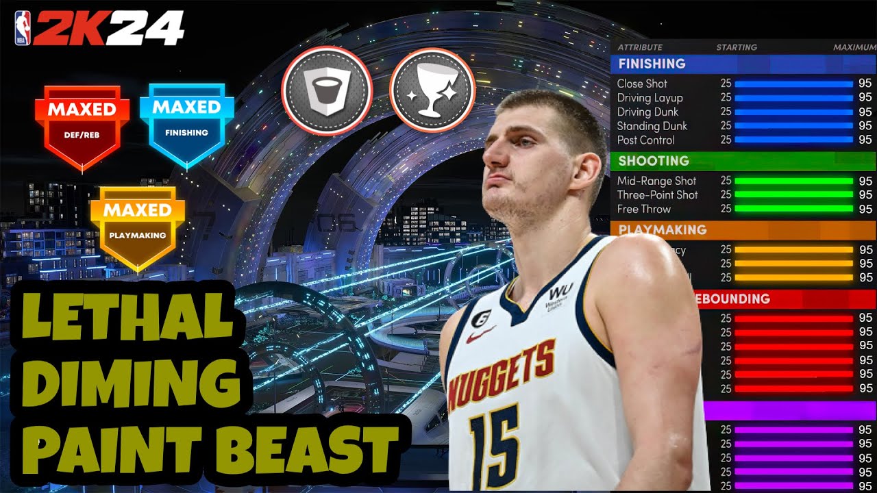THIS DIMING PAINT BEAST IS THE BEST INSIDE CENTER BUILD ON NBA2K24 ...