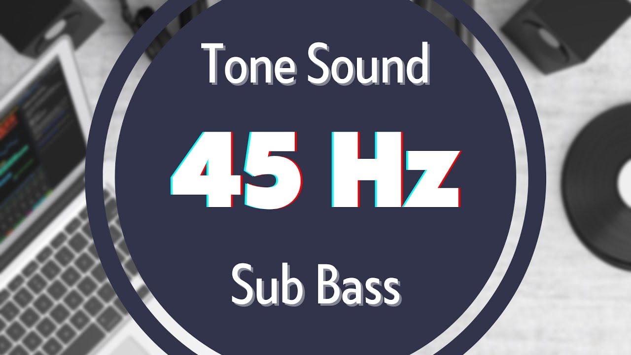 45 Hz Low-Frequency Sound for Subwoofer Testing. Tone Audio Signal ...