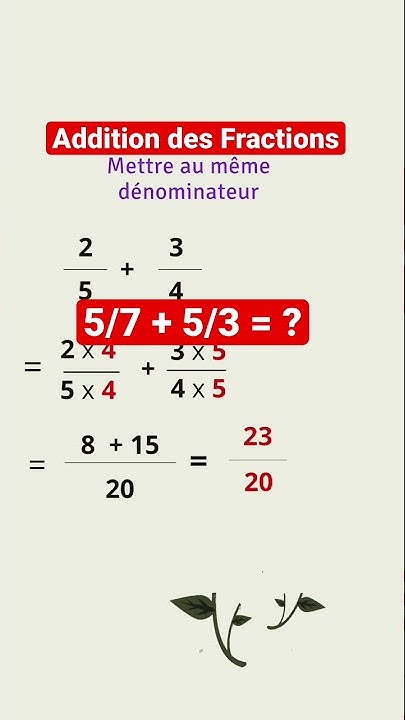 Fractions - Mettre au même dénominateur - YouTube