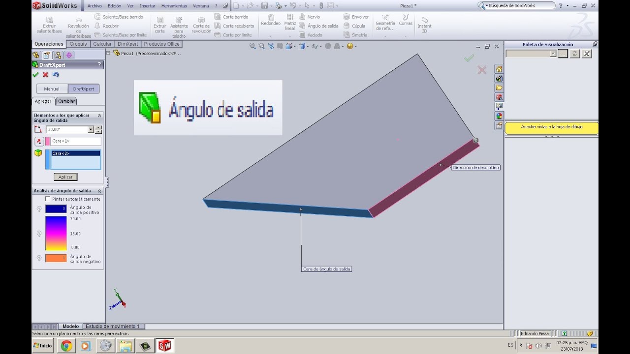 Tutorial # 14 de Solidworks (Angulo de salida) - YouTube
