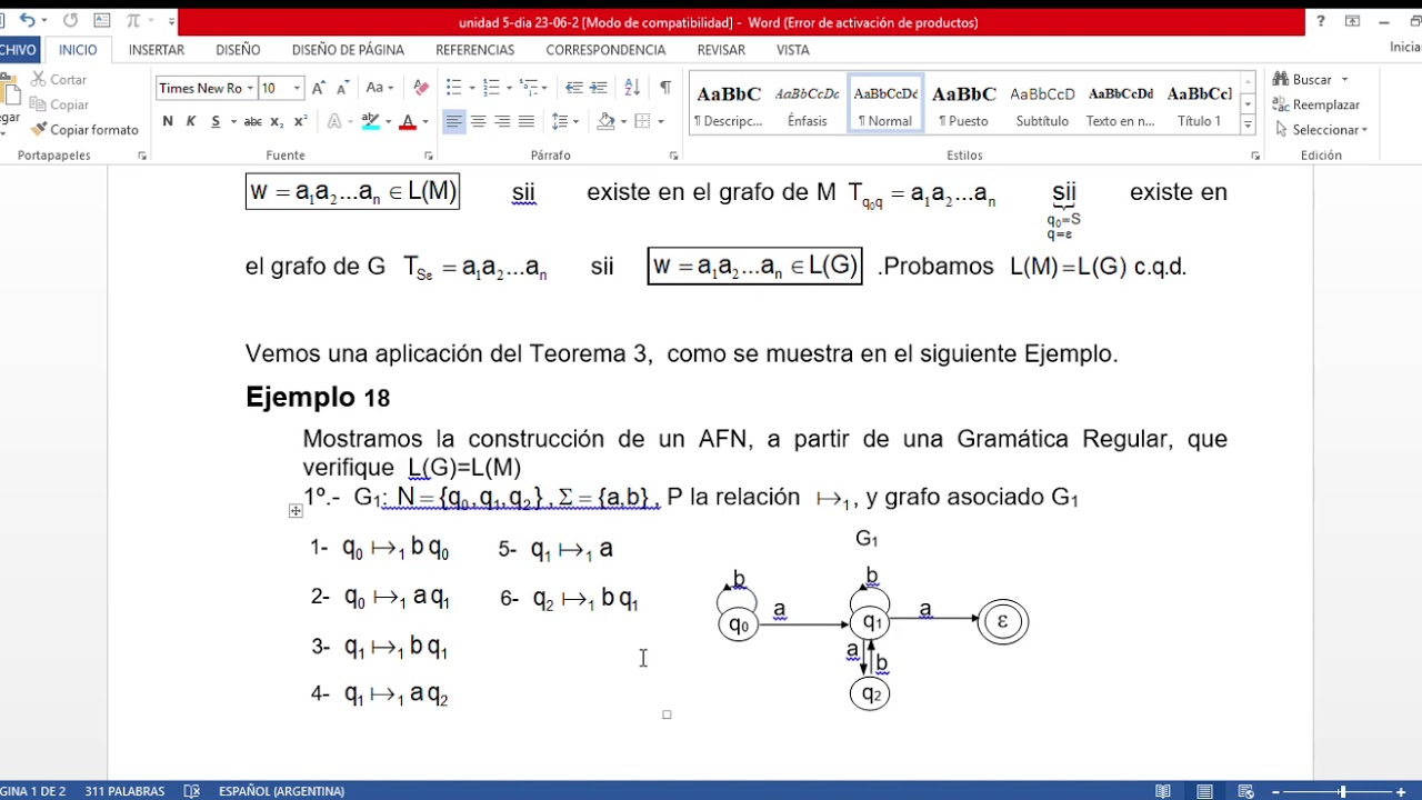 Gramática regular y AFN, con el mismo lenguaje - YouTube