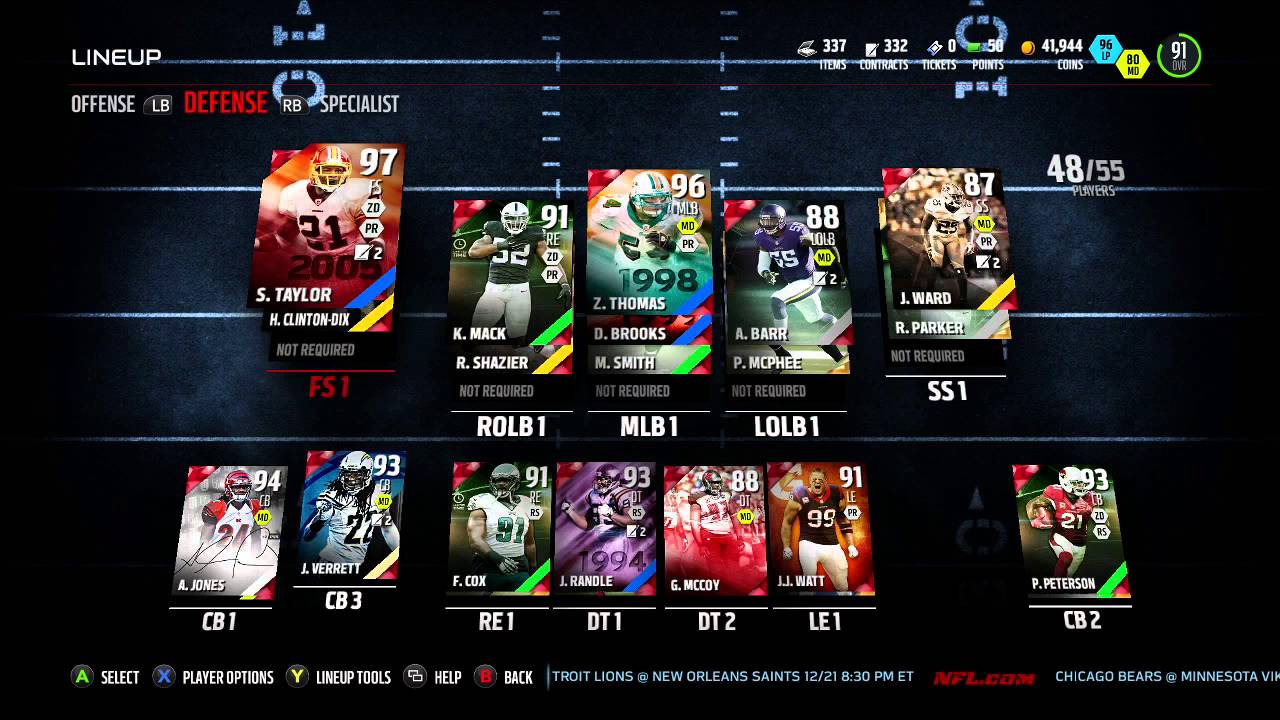 Madden 16 Ultimate Team - Mut Master Complete - Lineup update - YouTube