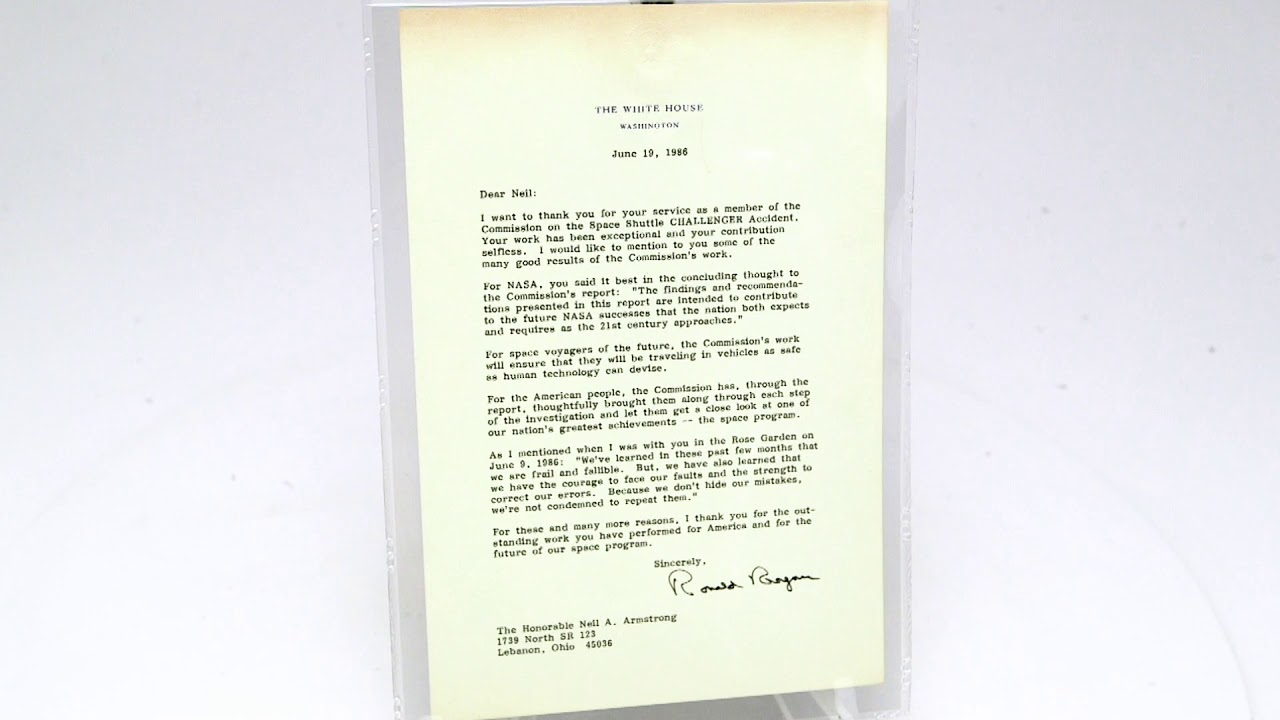 President Ronald Reagan: Typed Letter Signed on White House Stationery ...