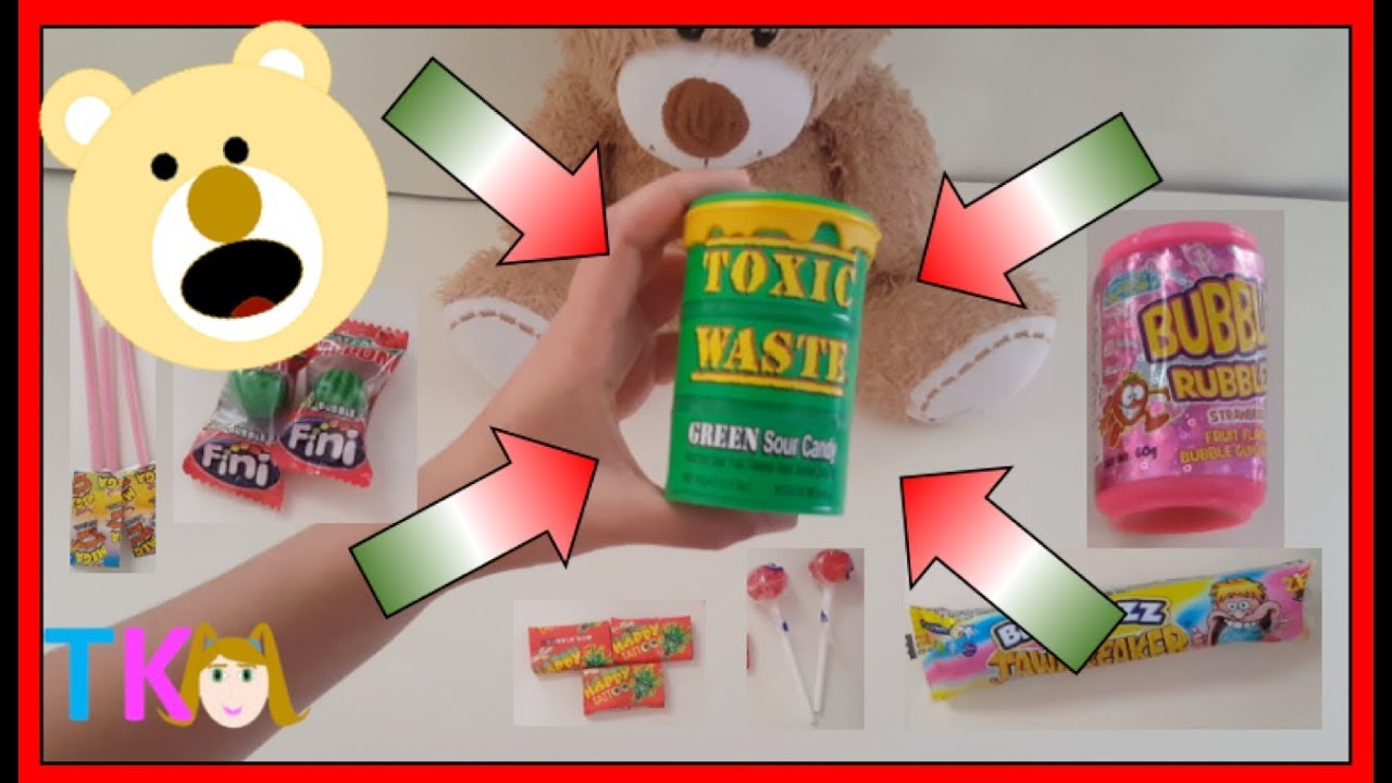 WORLD'S MOST SOUR SWEETS! Toxic waste sour sweet - YouTube