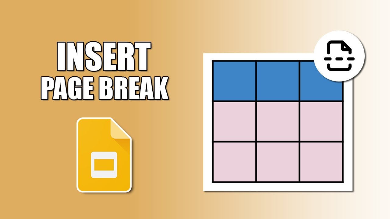 How to insert page break in in google slides table - YouTube
