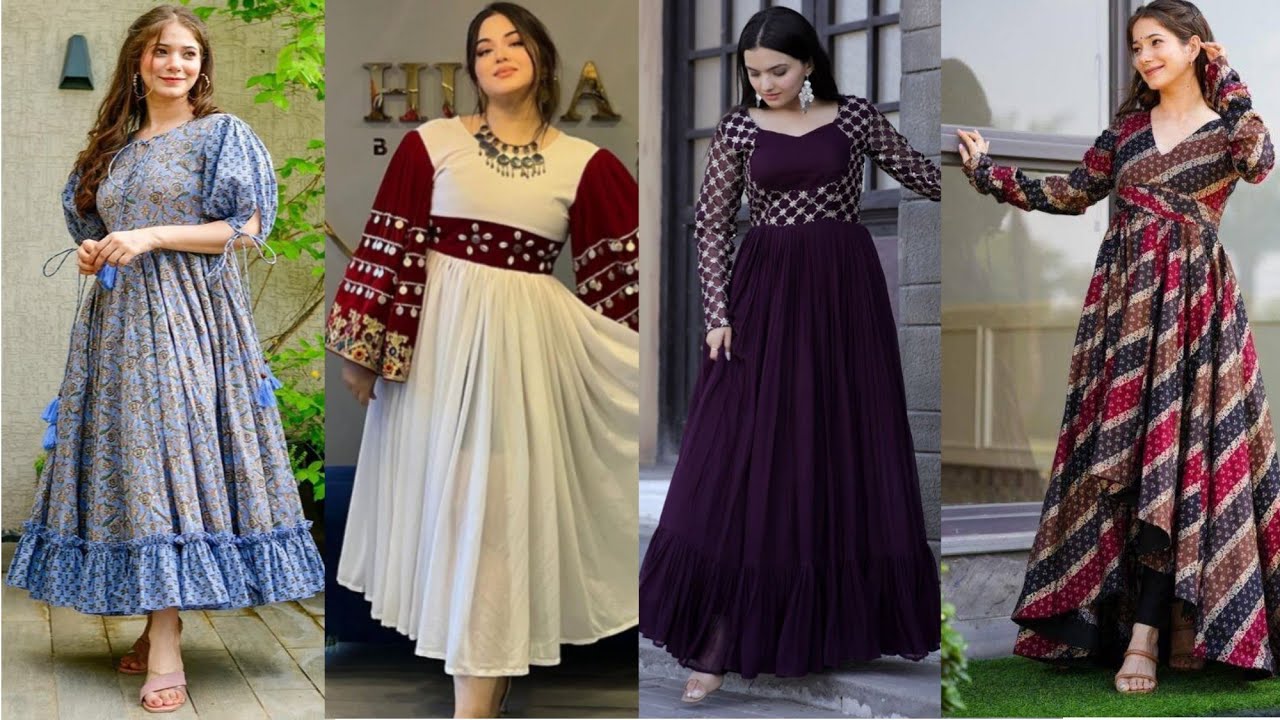 Trending Long Frock Designs | New Model frock Designs | लड़कियों के लिए ...