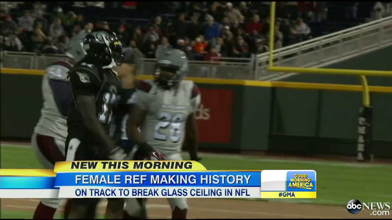 Woman on Track to Become First Female NFL Ref - YouTube