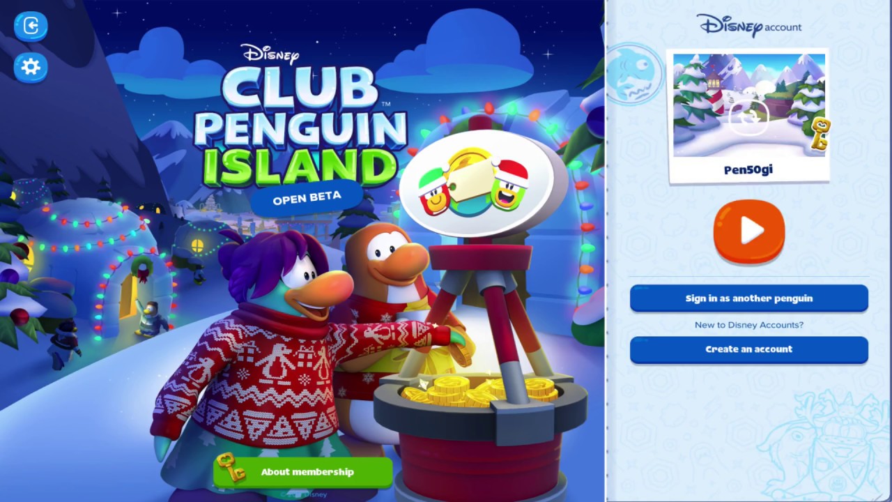 Club Penguin Island Desktop Open Beta Login Screen - 1st December 2017 ...