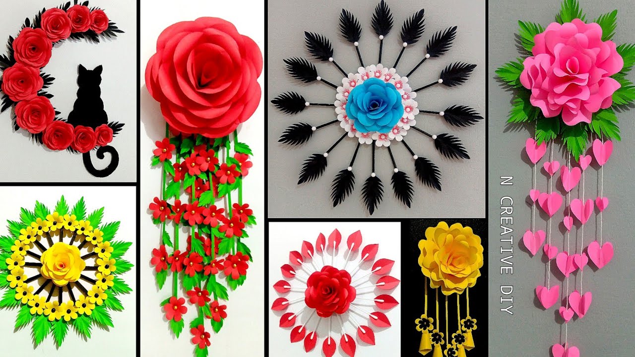Best rose wall hanging craft | DIY Home decoration ideas | Diy room ...