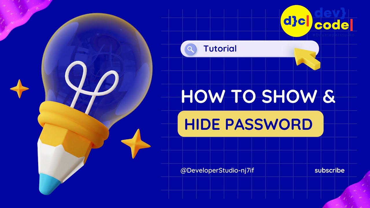 How to Show & Hide Password Using HTML and JavaScript - YouTube