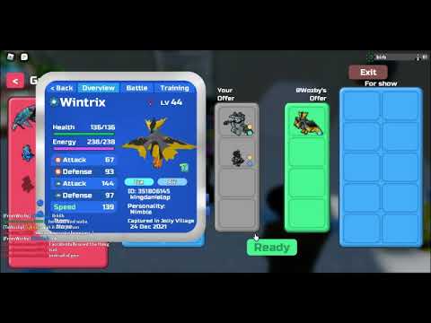 Trading for a perfect gamma wintrix! (Loomian Legacy) - YouTube
