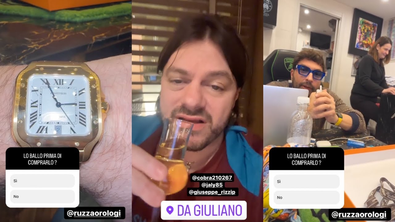 Filippo Champagne compra un orologio Cartier in oro da Lorenzo Ruzza ed ...